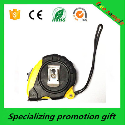Black TPR coated steel Retractable Tape Measure with custom logo