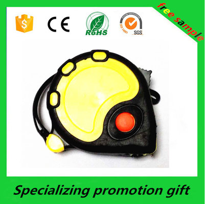 Red button yellow tape steel Retractable Tape Measure with TPR coating