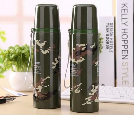Stainless Steel Military Camouflage Water Bottle 750ml For Outdoor Sport