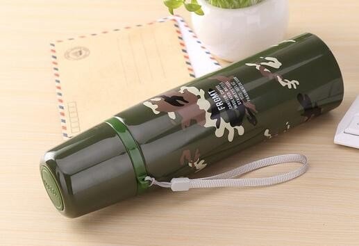 Stainless Steel Military Camouflage Water Bottle 750ml For Outdoor Sport