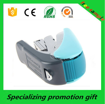 Industrial Durable Blue 10# Nail Metal Mini Booklet Stapler With Plastic Case