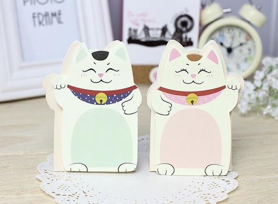Children Promotional Stationery , Cute Cat Colored Sticky Notes