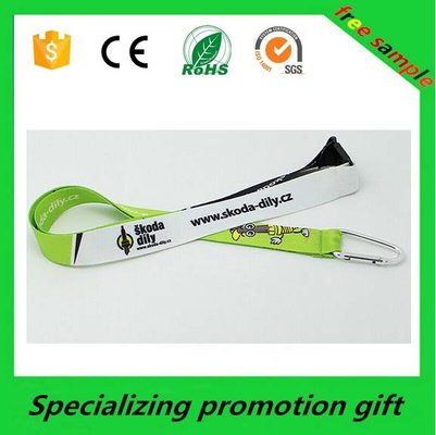 Polyester / Nylon / Bamboo Leather ID Badge Card Holder With Neck Strap