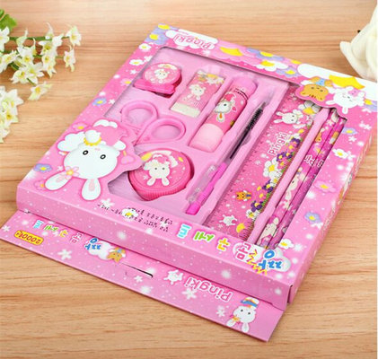pink / blue Promotional Stationery stationery gift boxes 230*210mm