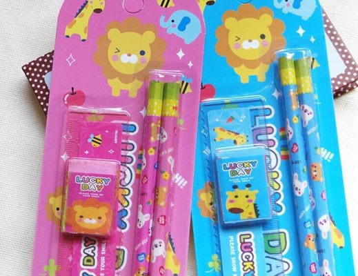 Cartoon lion Promotional Stationery , blister card beautiful stationery sets
