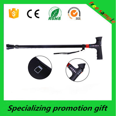 Blue / Red Aluminium ALLOy MP3 Multifunction Alpenstock With LED Light