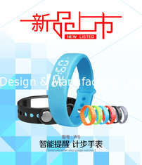 China Sleep Monitor Pedometer wristband watch IPX6 Waterproof temprature calorie alarm clock Sma supplier