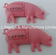 China customized lovely design pink color cartoon pig usb flash with best quality 8 16 32gb usb pendrive supplier