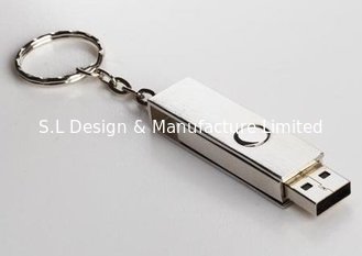 China Promotion Gift Metal keyring Big Swivel shaped USB Flash Drive Pendrive Memory Stick mini pen Drive with custom logo supplier