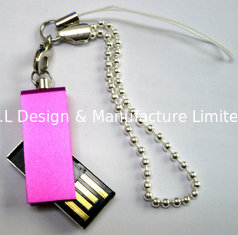 China 8GB SUPER MINI ULTRA LIGHT ONLY 5 GRAMS Aluminum Swiel USB 2.0 High Speed Flash Pen Drive Memory Stick 8 GIG GB METALLIC supplier