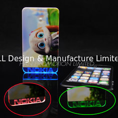 China ultral thin transparent glass mobile phone power bank with light supplier