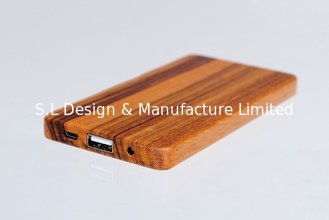 China natural red wood rectangle 4000mah power bank supplier