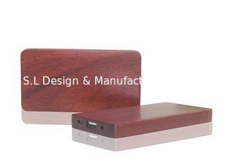 China natural dark wood rectangle 4000mah power bank supplier