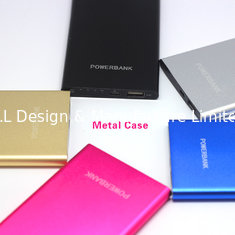 China aluminum metal case laser printing logo power bank with 4 power indicators keychain supplier