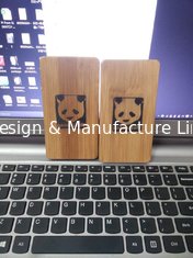 China Custom engrave logo Fashion Wood Bamboo Design Super Slim 4000mAh Power Bank For iPhone Smartphone Tablet supplier