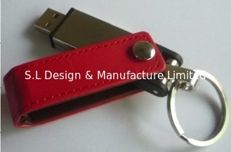 China High quality genuine leather USB Flash Memory usb flash drive with embossed stamp logo supplier