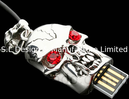 custom metal skull usb stick China supplier supplier