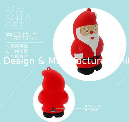 promotional Santa Claus Christmas Father shaped power bank supplier
