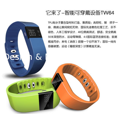 )Fitness Activity Tracker Bluetooth 4.0 Smartband Sport Bracelet Smart Band Wristband Pedo supplier