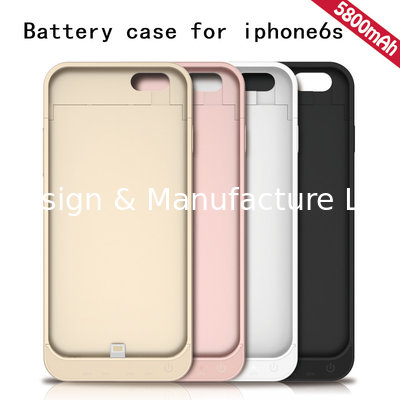 new design mobile phone Battery charger case for mobile phone 5800mah for Iphone 6/6s supplier
