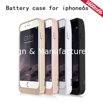 new design mobile phone Battery charger case for mobile phone 5800mah for Iphone 6/6s supplier
