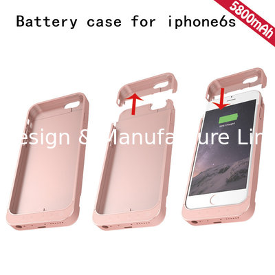 new design mobile phone Battery charger case for mobile phone 5800mah for Iphone 6/6s supplier