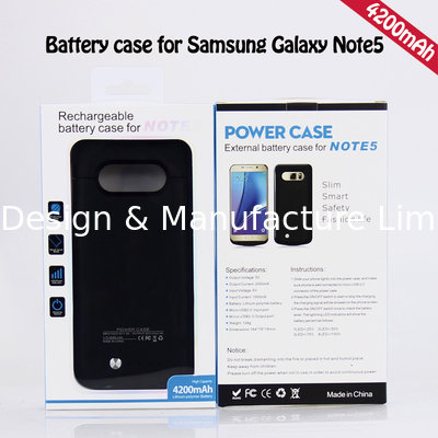 new design mobile phone Battery charger case for mobile phone 4200mah for Samsung note 5 supplier