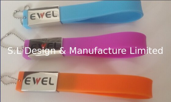 Promotional free logo bracelet usb flash disk with factory price supplier