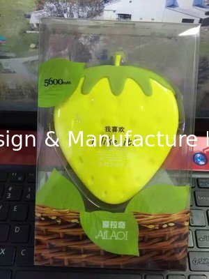 pvc/rubber/silicone fruit strawberry shaped power bank supplier