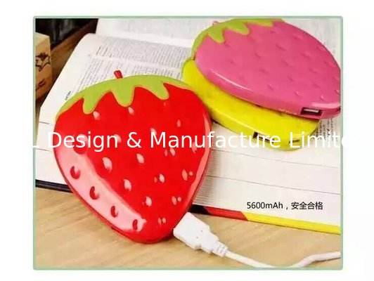 pvc/rubber/silicone fruit strawberry shaped power bank supplier