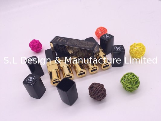 newest gold + black color brand lipstick shaped power bank supplier