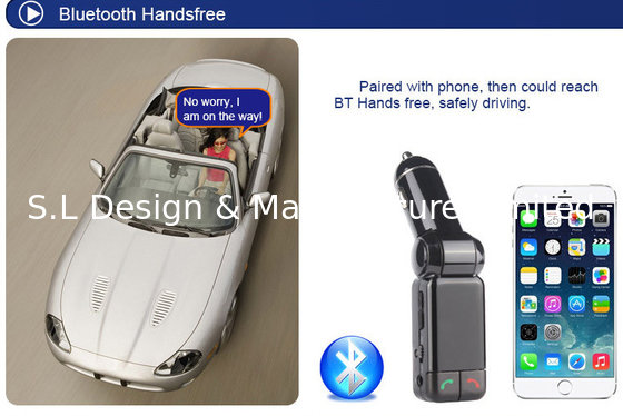 Multi-function Bluetooth hands-free car charger MP3 USB drive FM transmitter/bluetooth/double USB car charger To report supplier