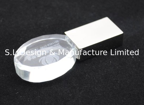 transparent crystal glass usb flash memory supplier