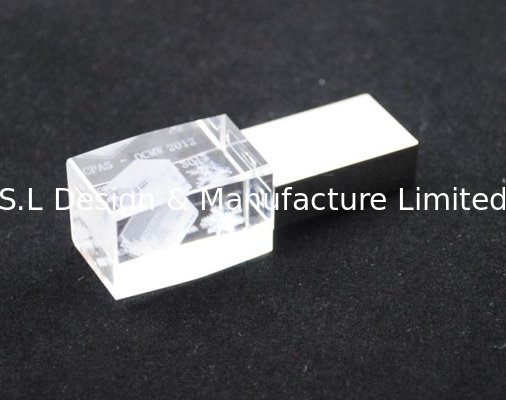 transparent crystal glass usb flash memory supplier