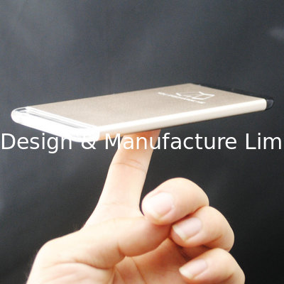 ultral thin transparent glass mobile phone power bank with light supplier