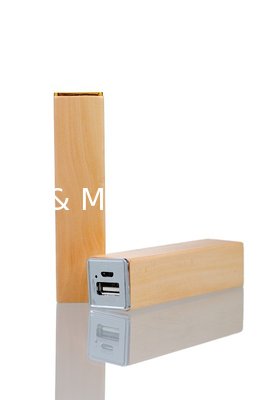 natural wood/wooden/bamboo rectangle 4000mah power bank supplier