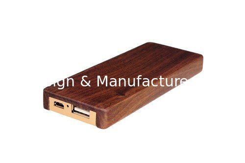 natural red wood rectangle 4000mah power bank supplier