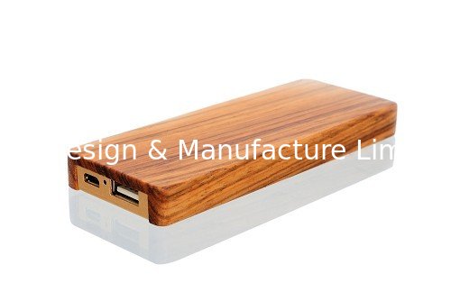 natural red wood rectangle 4000mah power bank supplier