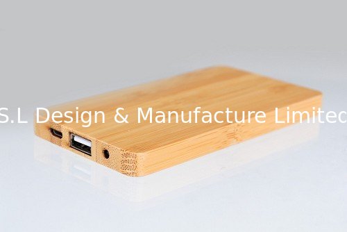 natural wood rectangle 4000mah power bank supplier