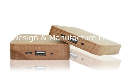 natural bamboo square 4000mah power bank supplier