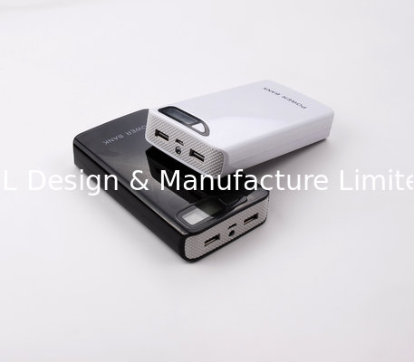 white black univeral portable  power banks with LCD screen display supplier