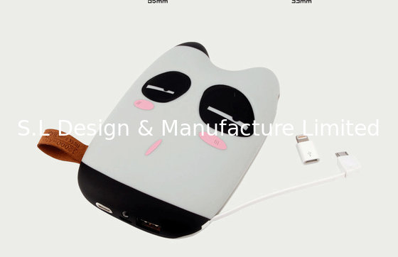 univeral portable cartoon cat power banks with led light supplier