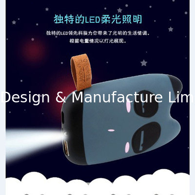 univeral portable cartoon cat power banks with led light supplier