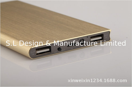univeral portable aluminum steel power banks with led light supplier