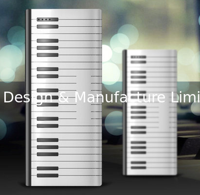 elegant plastic piano power banks with led light 2 usb ports supplier