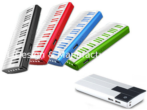 elegant plastic piano power banks with led light 2 usb ports supplier