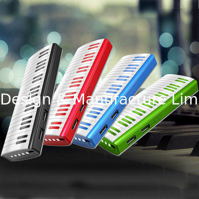 elegant plastic piano power banks with led light 2 usb ports supplier