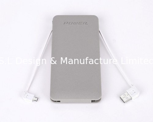 universal portable plastic power banks with built-in cable supplier