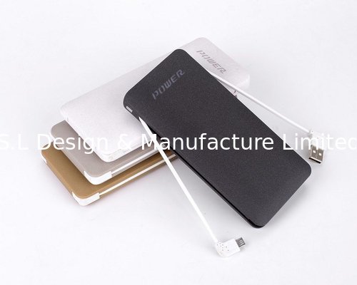 universal portable plastic power banks with built-in cable supplier