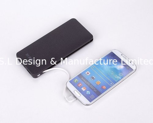 universal portable plastic power banks with built-in cable supplier
